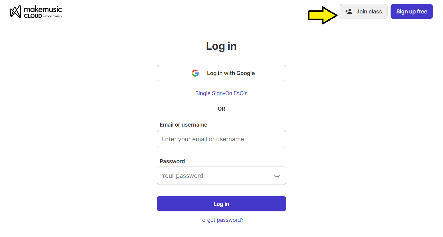 Creating an Account and Joining a Class – MakeMusic Cloud Help Center