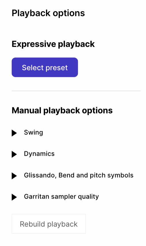 Compose: Playback Menu – MakeMusic Cloud Help Center