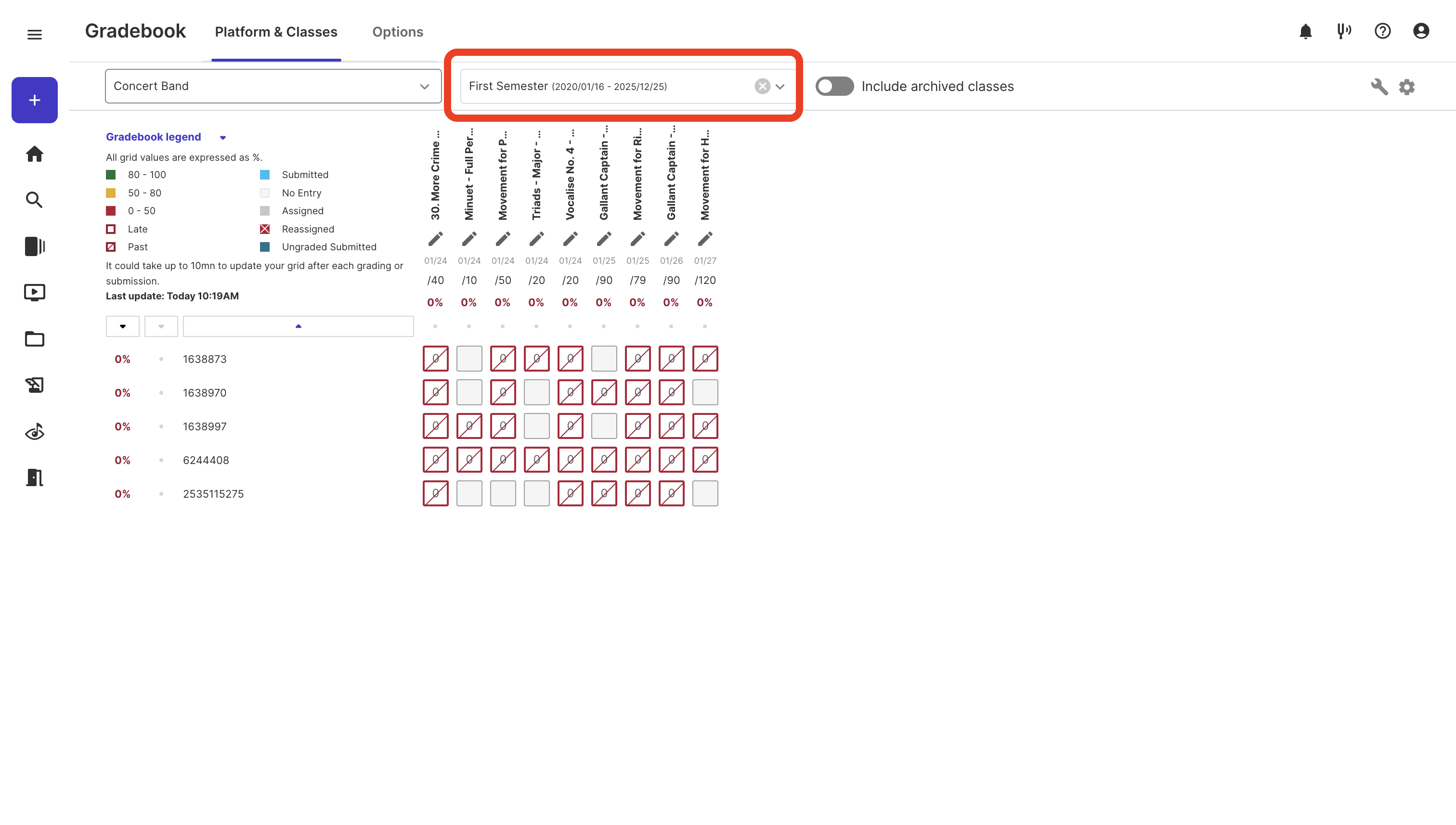Missing Assignments in Gradebook – MakeMusic Cloud Help Center